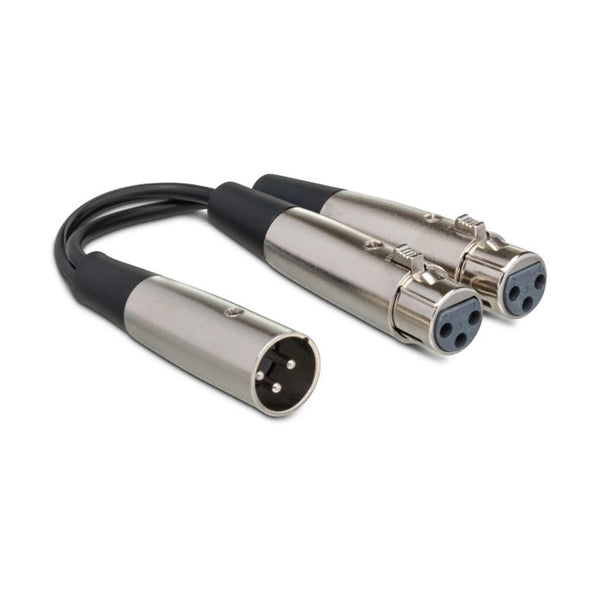 Hosa Y Cable Dual XLR3F to XLR3M 6 in – Spicer's Music